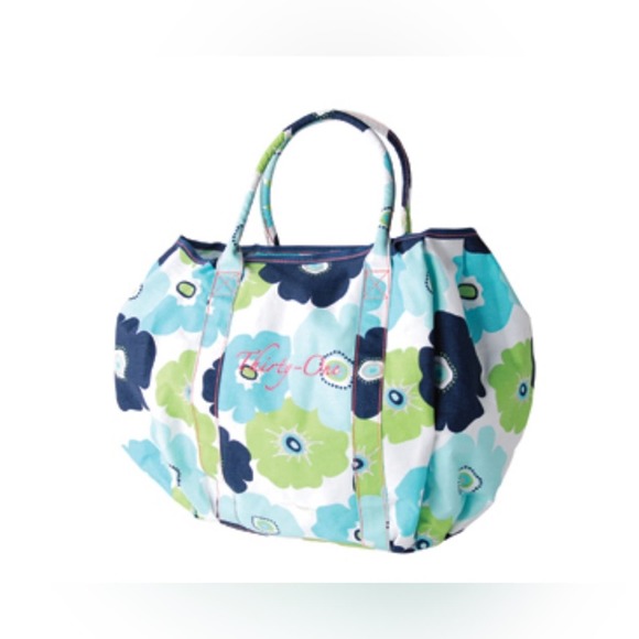 thirty-one | Bags | Thirtyone Pleated Top Beach Tote In Newport Beach ...